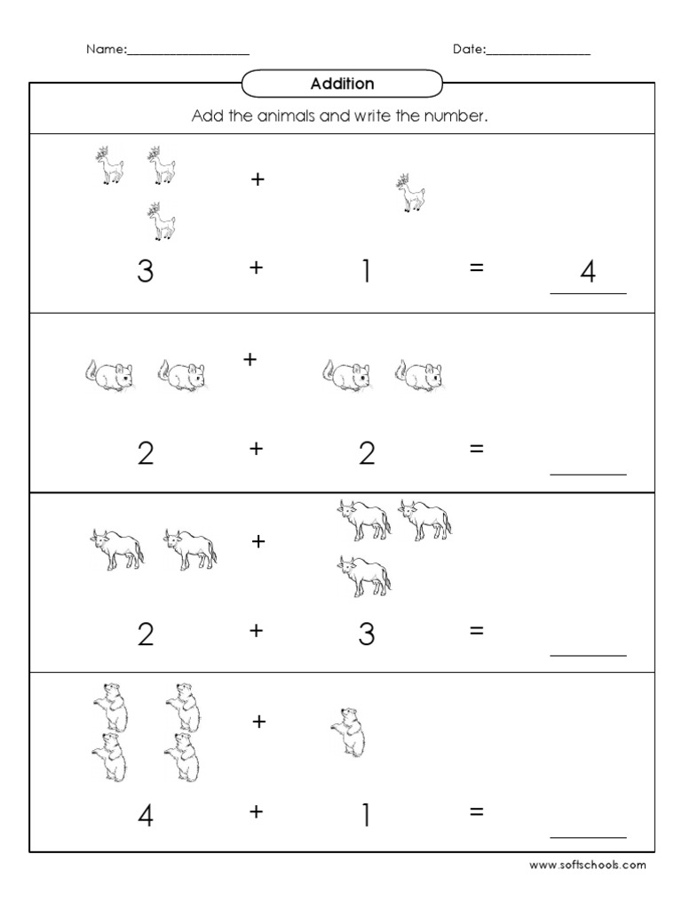 Animal Addition for Kids | PDF