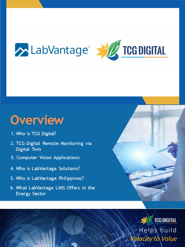 TCG Digital & LabVantage Solutions Overview | PDF