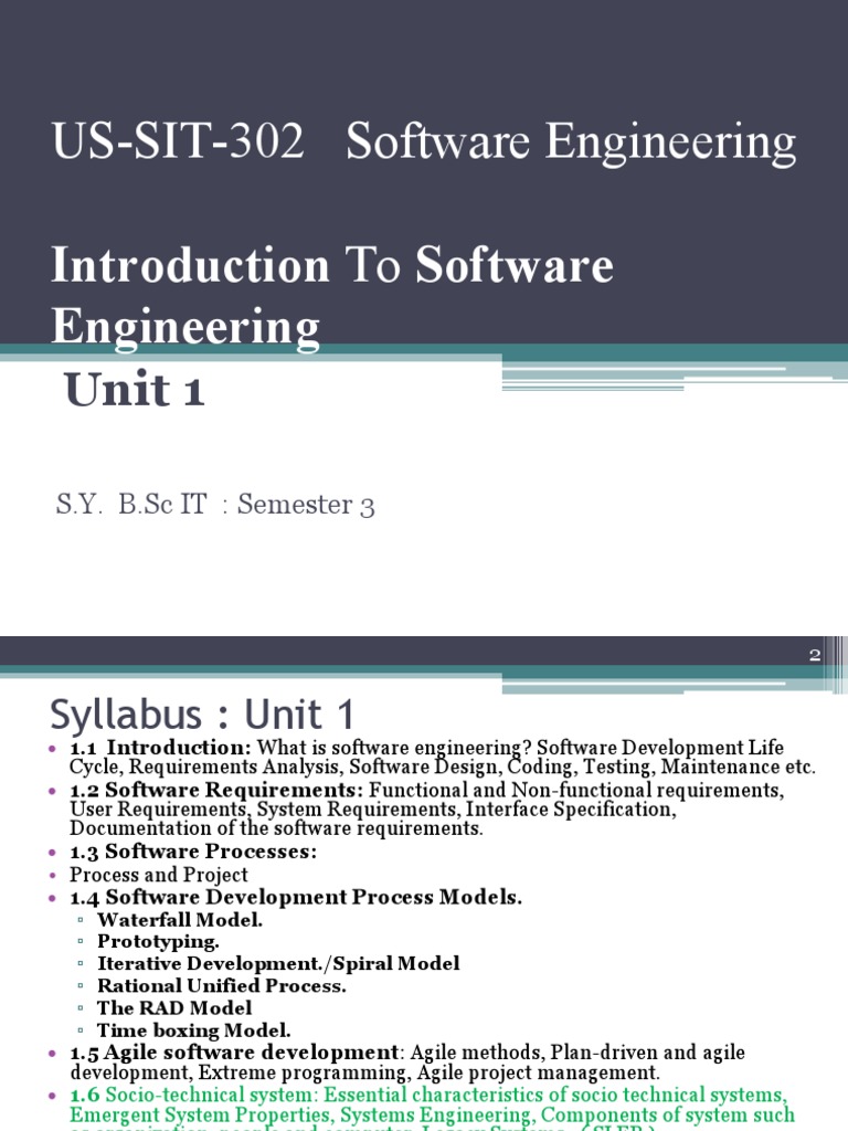 Software Engineering UNIT 2 | PDF