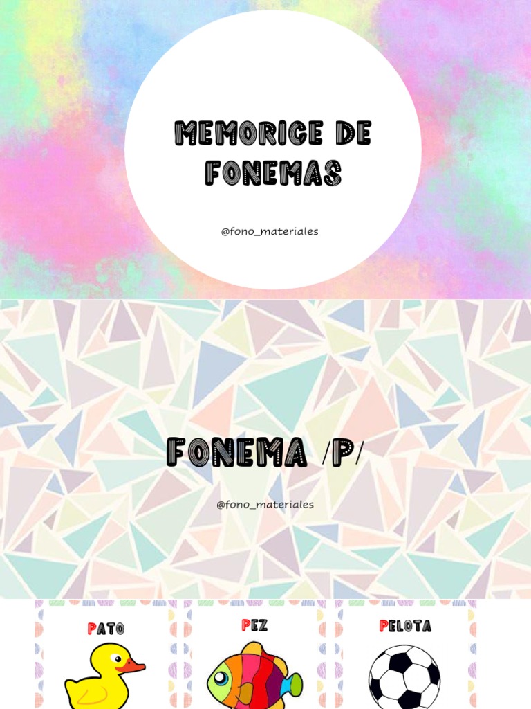 Memorice Fonemas | PDF