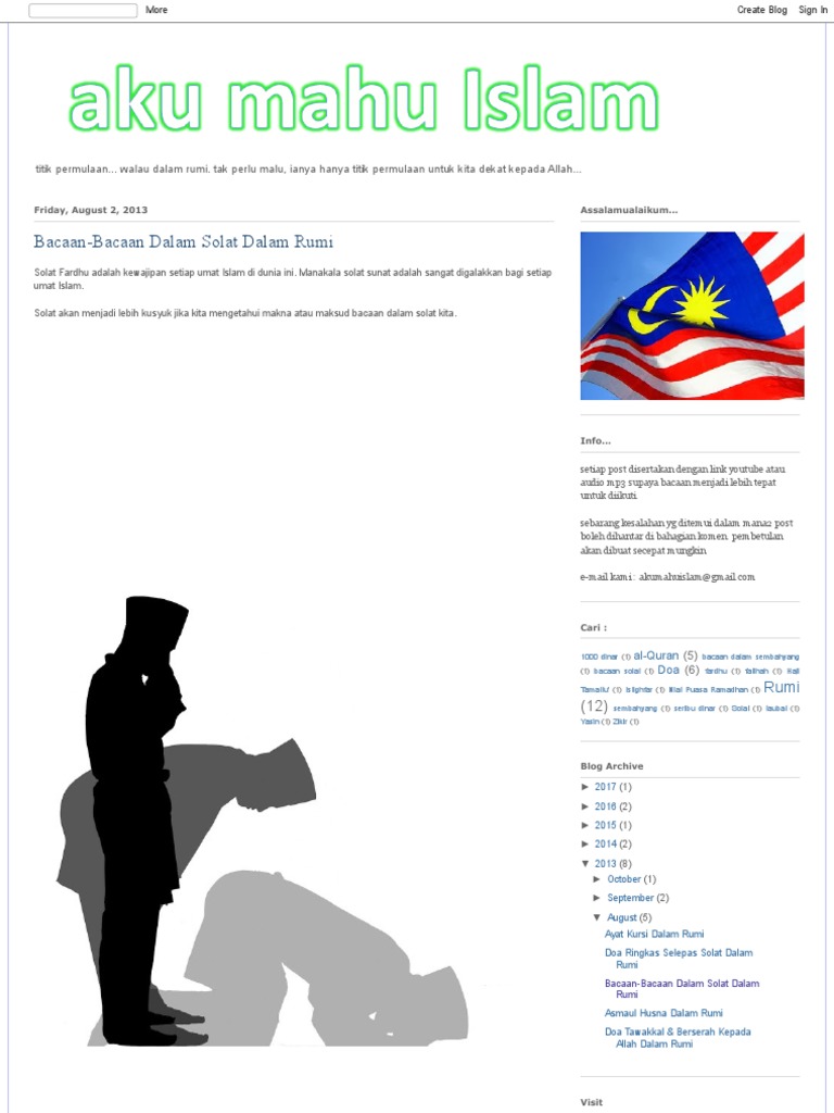 Bacaan Dalam Solat Dalam Rumi | PDF