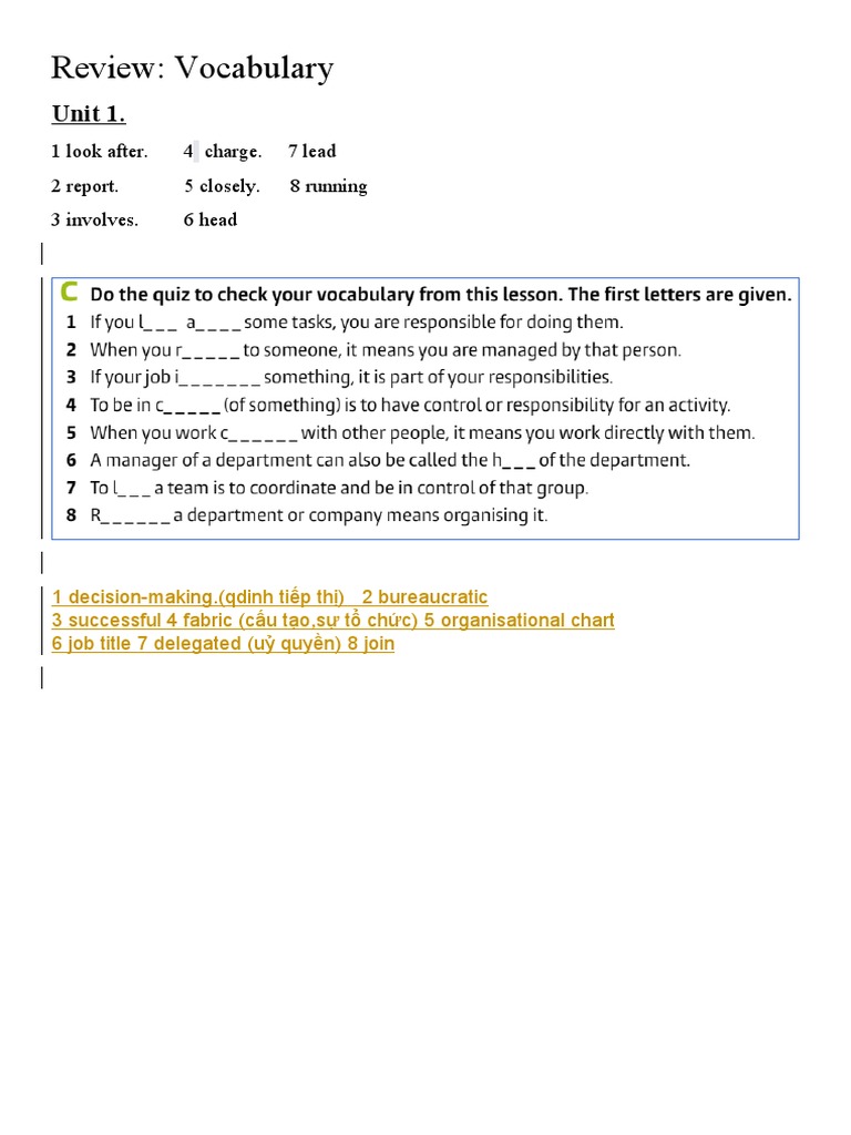 Vocabulary-Review-Unit-1-4. (1) | PDF | Brand | Economies