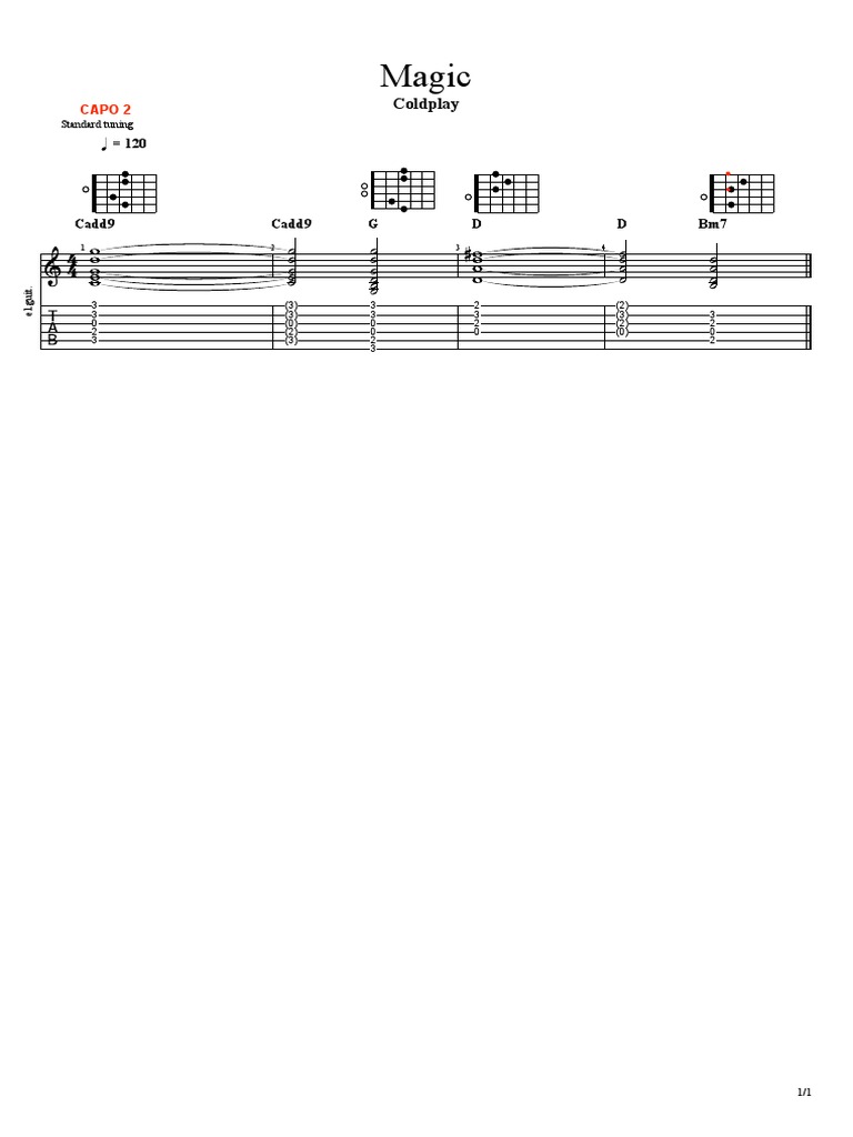 Magic - Coldplay | PDF