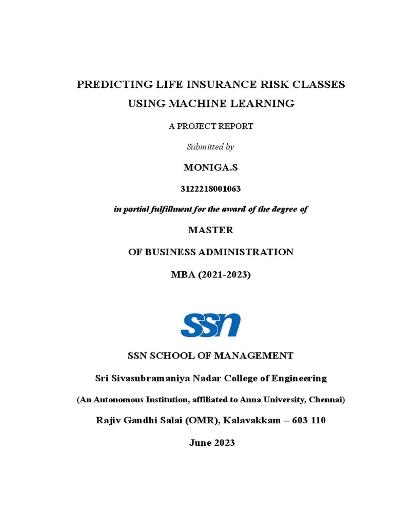 Machine Learning for Life Insurance Risk | PDF | Principal Component ...