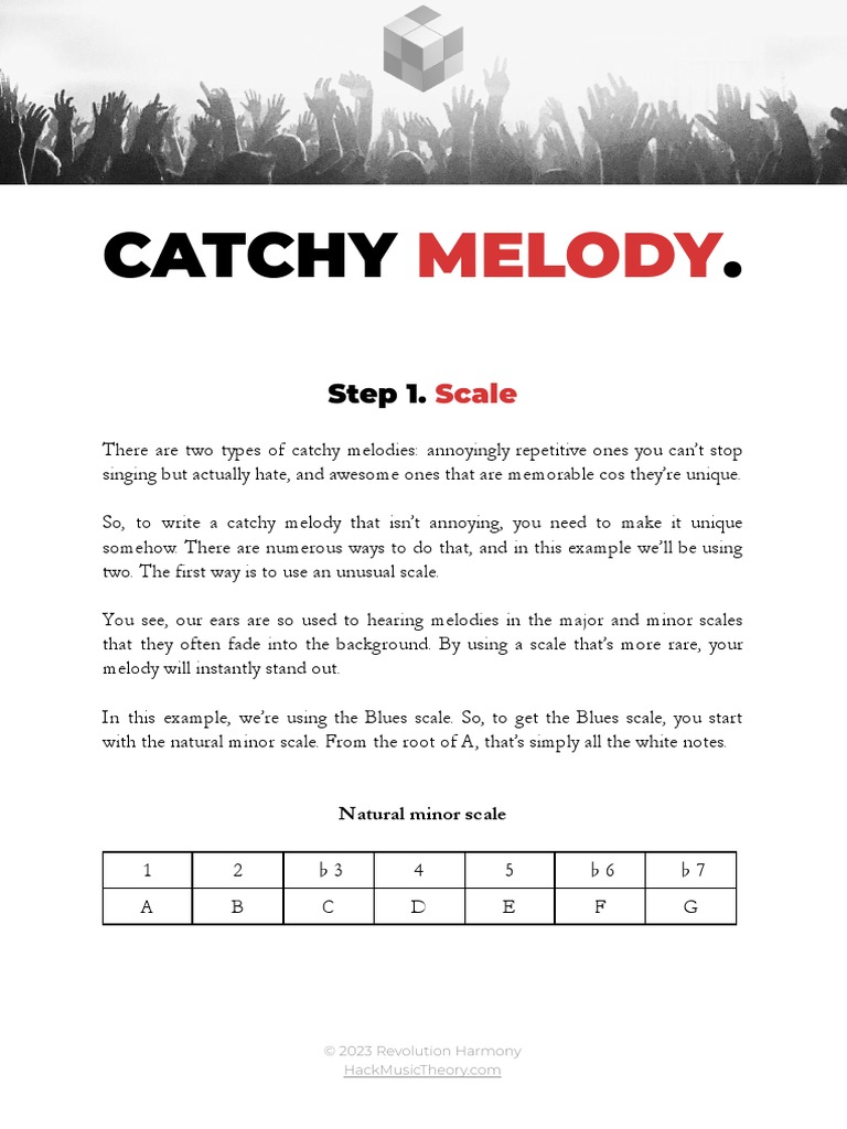 Catchy Melody PDF | PDF | Scale (Music) | Music Theory