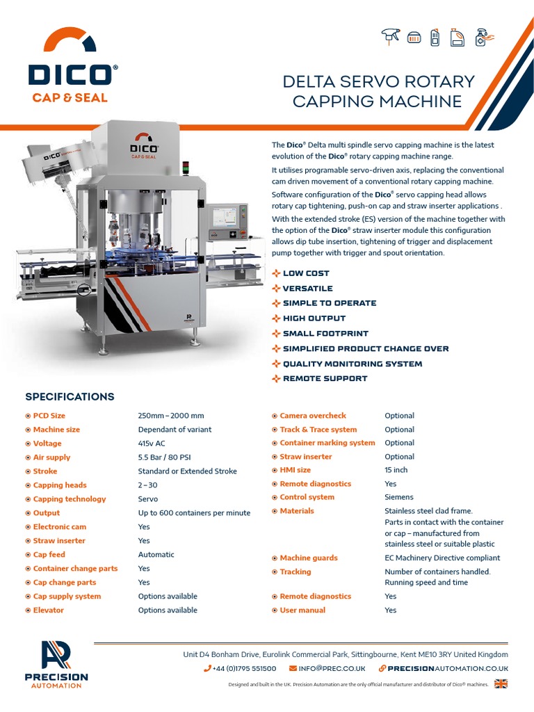 Dico Delta Servo Capping | PDF | Machines | Power Inverter