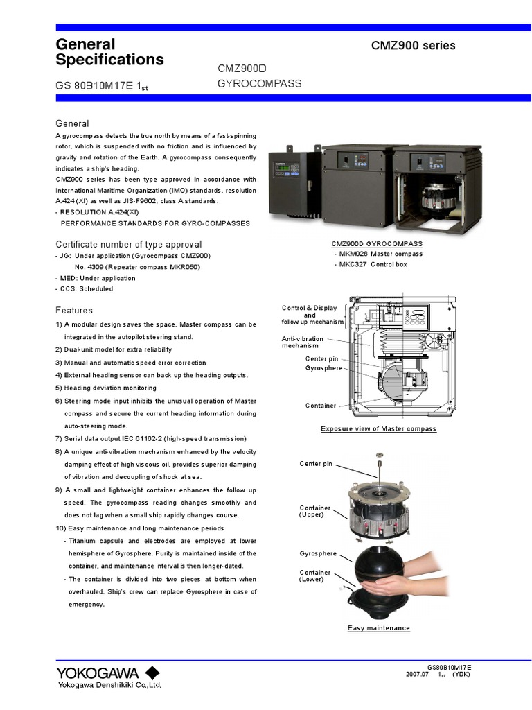 CMZ900 Gyrocompass Service Manual | PDF | Power Supply | Mains Electricity