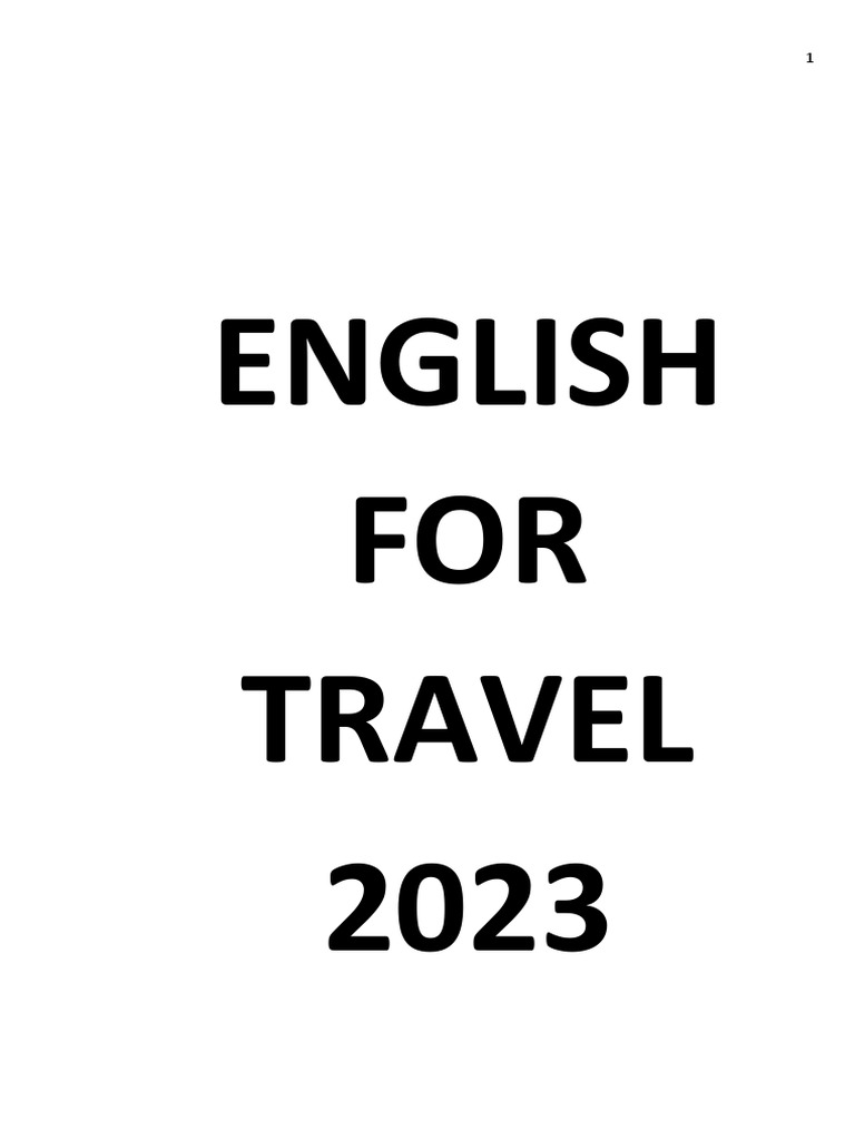 English For Travel | PDF