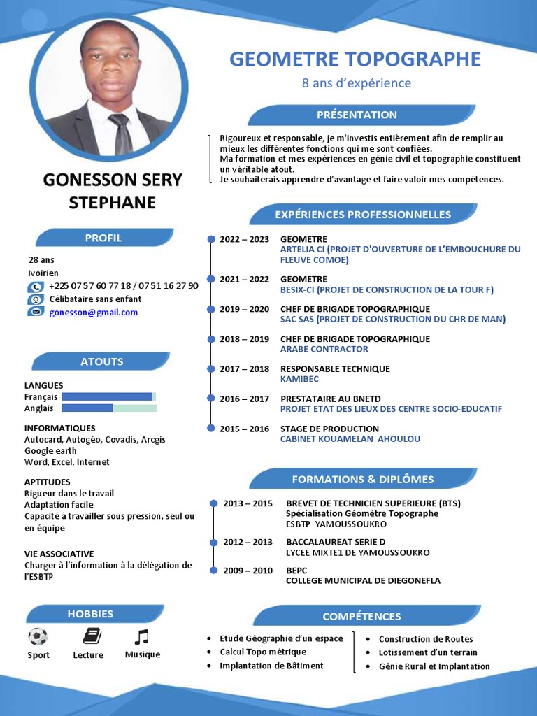 CV Gonesson Sery Stephane | PDF