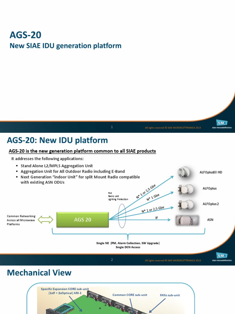AGS-20 New SIAE IDU | PDF | Communications Protocols ...