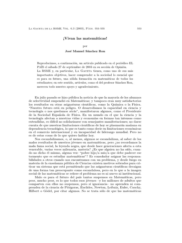 Gac RSoc Mat Esp | PDF