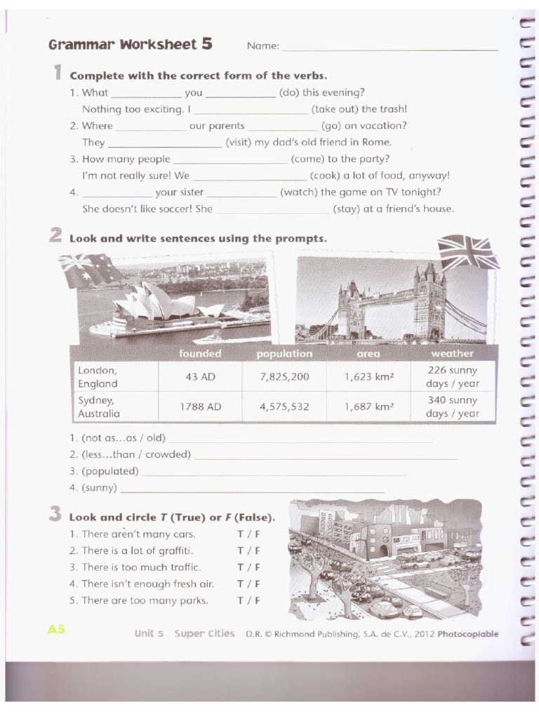 Thumbs Up 5 Assessments Units 5 - 8 | PDF