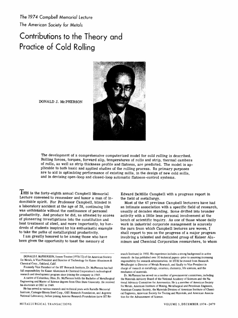 Cold Rolling | PDF | Metallurgy | Physical Sciences
