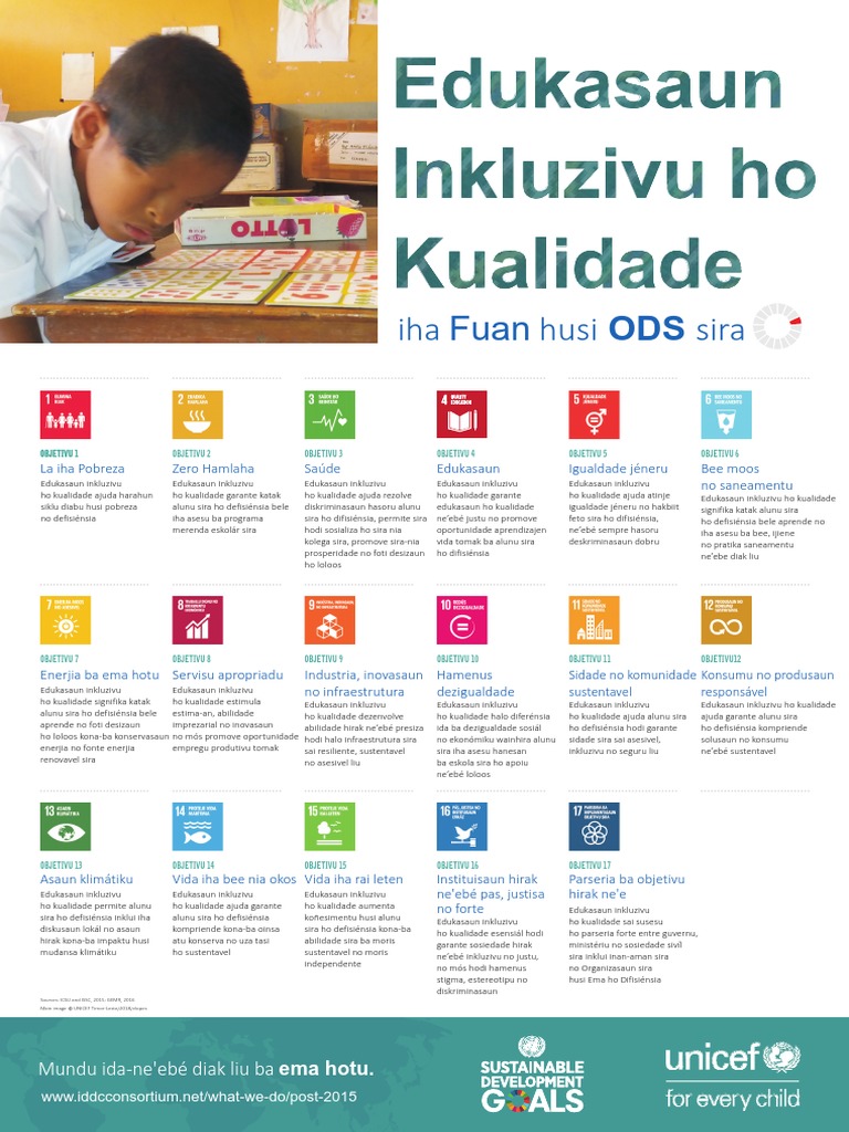 Poster A3 Ke 2 - Edukasaun Inklusivu Ho Kualidade | PDF