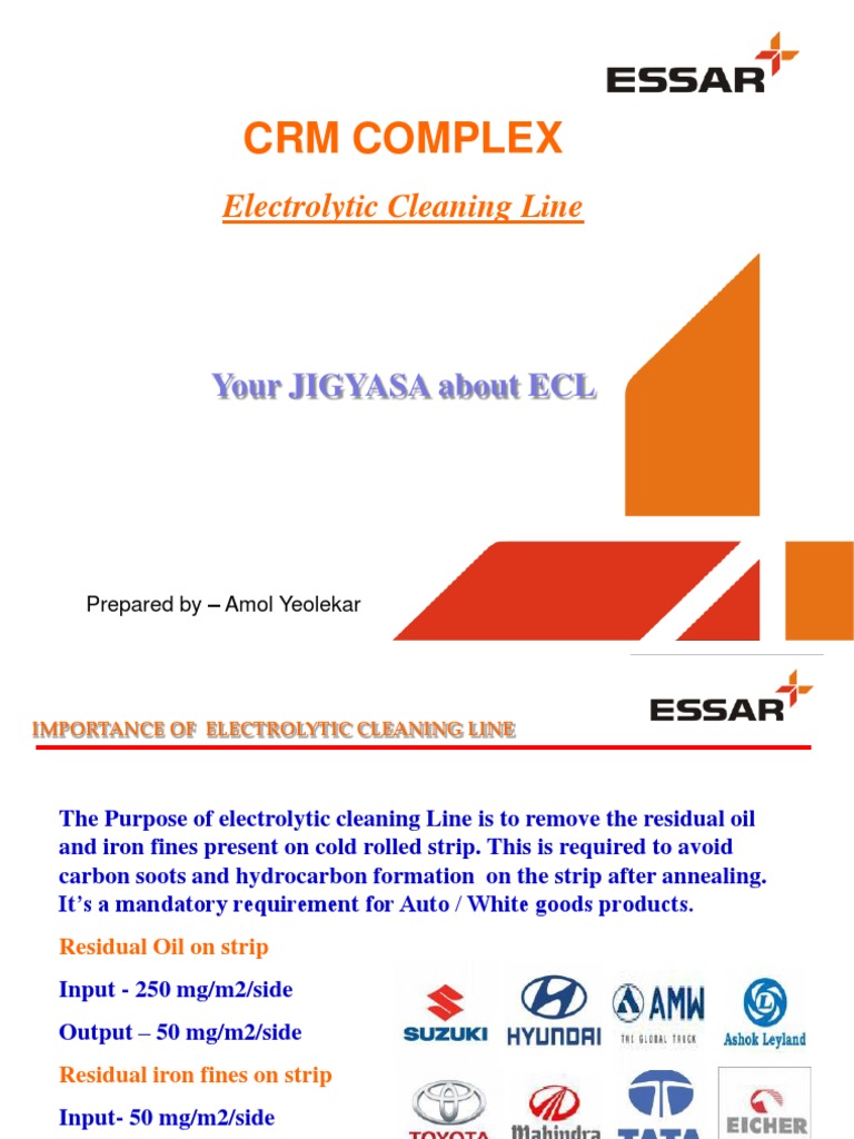 CRM Complex: Electrolytic Cleaning Line | Download Free PDF | Laser | Light