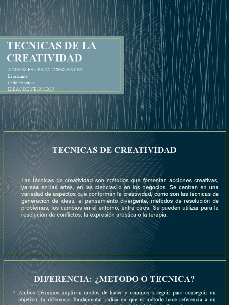 Tecnicas de La Creatividad | PDF | Creatividad | Pensamiento