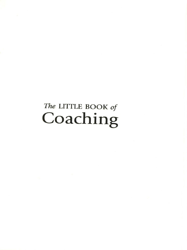 The Little Book of Coaching Read Sample0001 | PDF