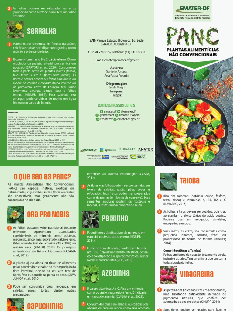 Folder Algumas PANC | PDF | Ciências e Matemática