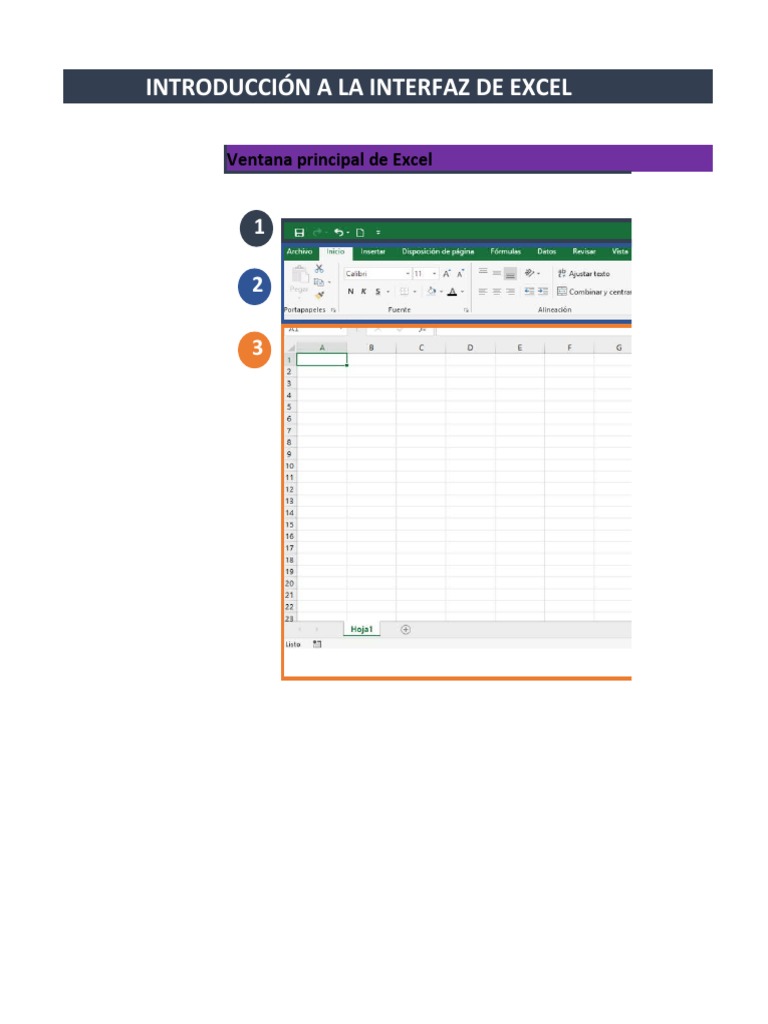 Interfaz de Excel | PDF | Microsoft Excel | Ventana (informática)