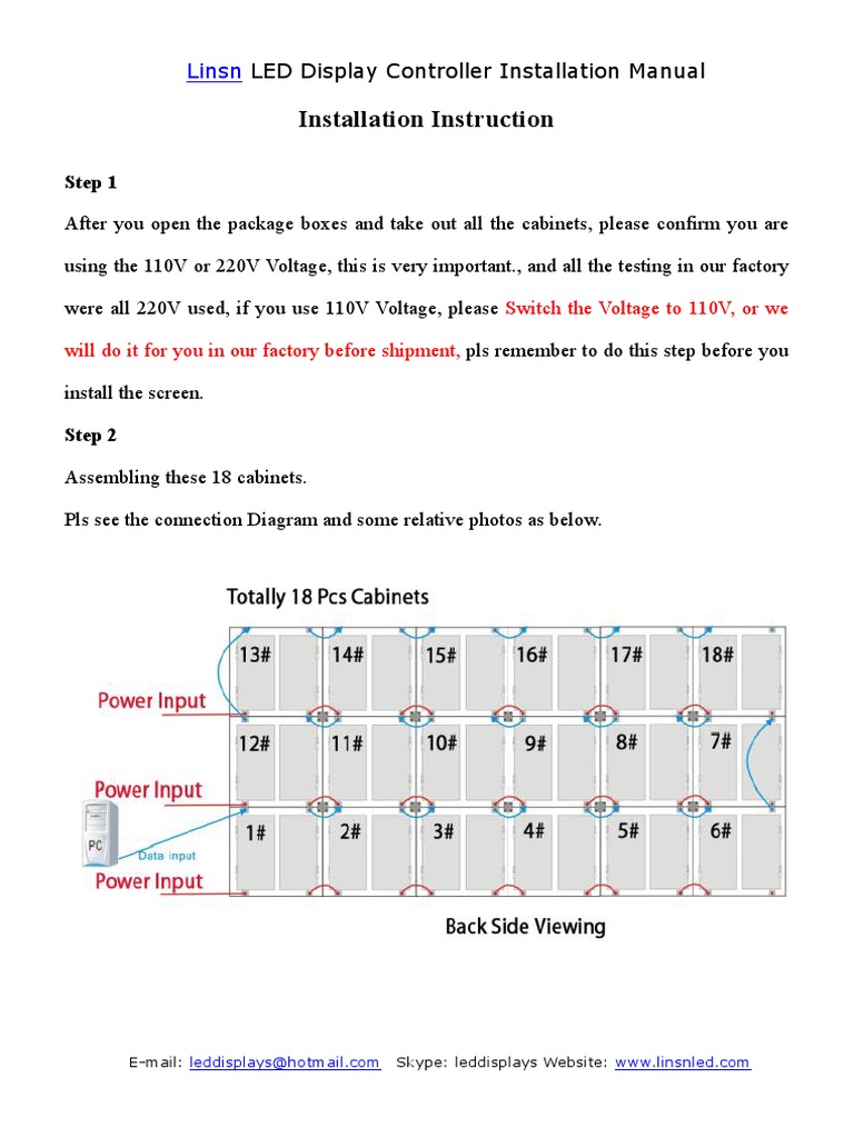 Linsn Led Controller Installation Manual | PDF | Computers