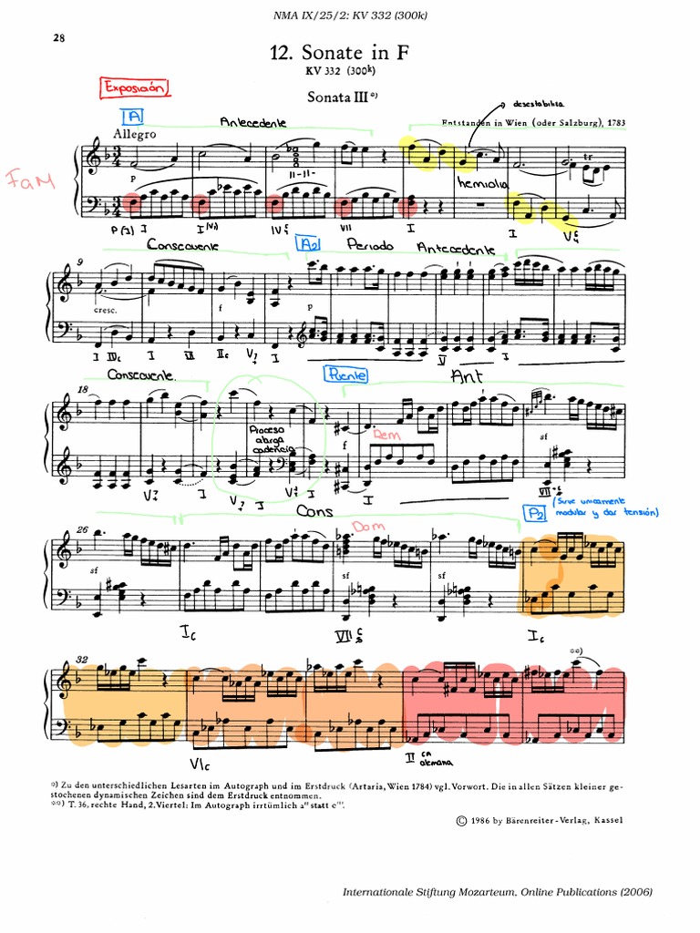 W.A.Mozart-Piano Sonata 12-FaM-K332_6276b4833adbab9d3a821d795dd4f795 | PDF