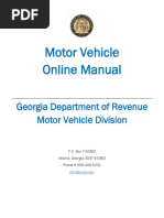 Georgia MV-1 Motor Vehicle Title Form | PDF | Driver's License | Transport