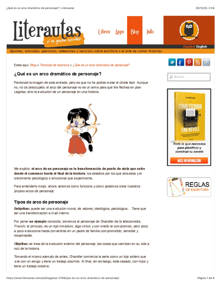 ¿Qué Es Un Arco Dramático de Personaje? - Literautas | PDF