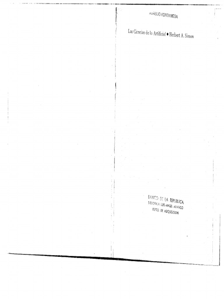 Simon - 1968 - Las Ciencias de Lo Artificial | PDF