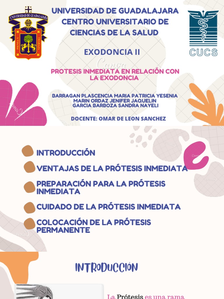 Prótesis Inmediata y Exodoncia | PDF | Dentadura postiza | Odontología