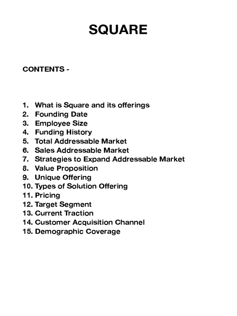 Square Report | PDF | Sales | Retail