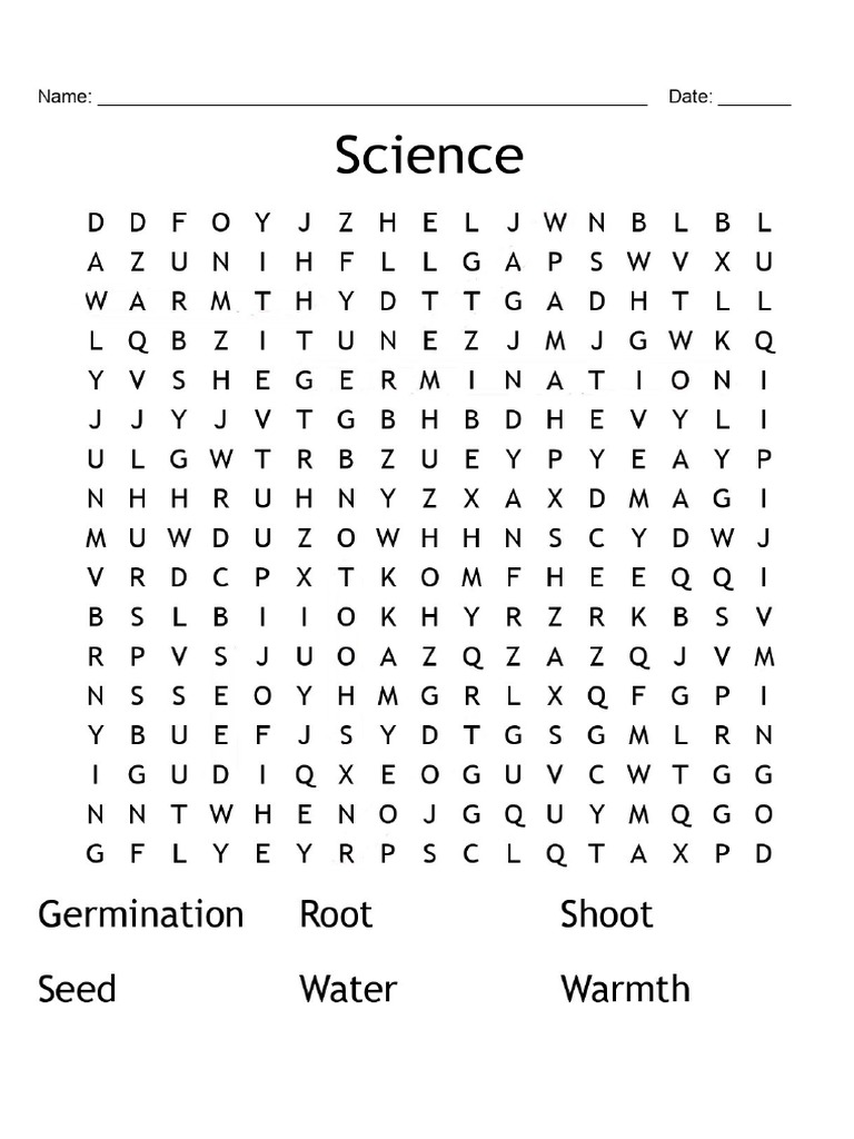 Wordsearch Germination | PDF