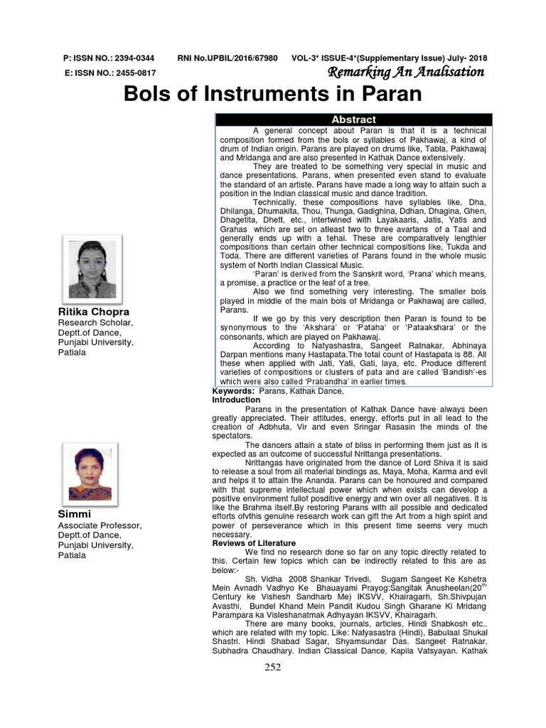 1810131243361st Ritika Chopra | PDF | Performing Arts