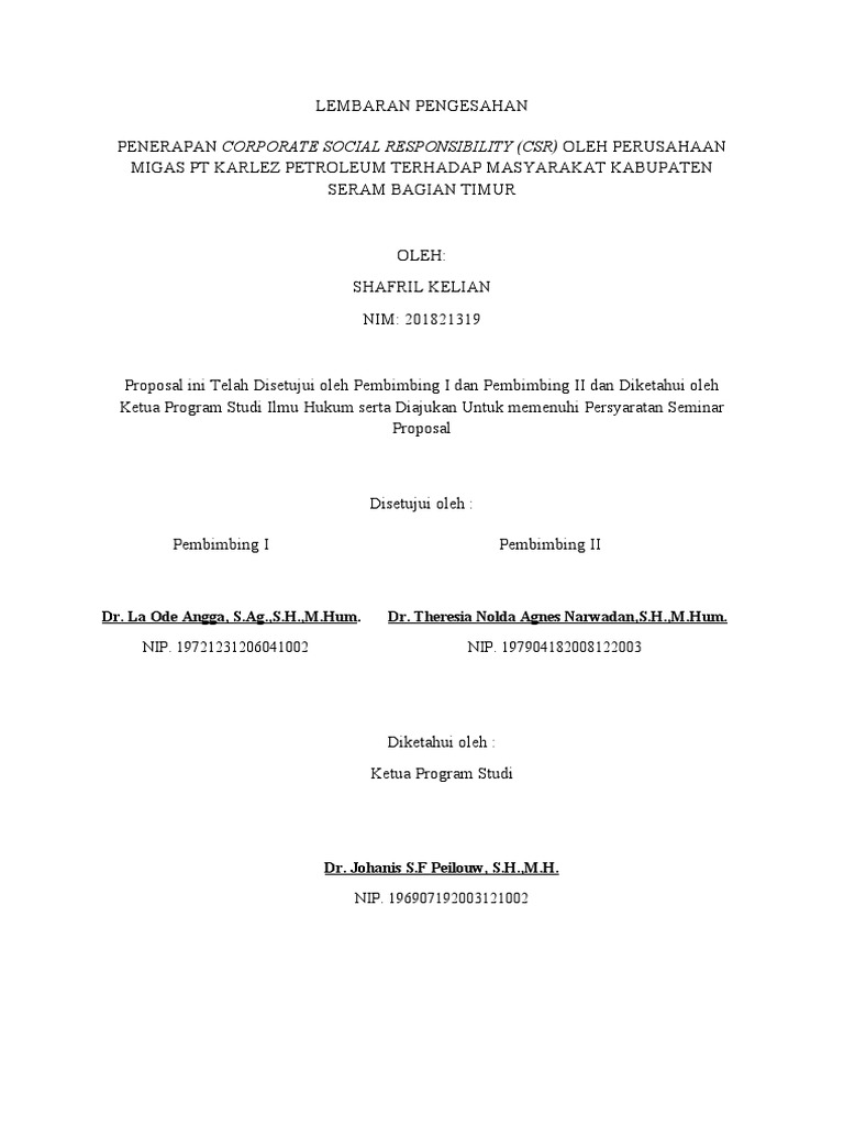 Lembaran Pengesahan | PDF