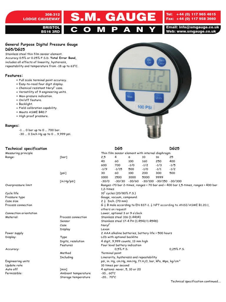 Pressure Control Valve Calibration | PDF
