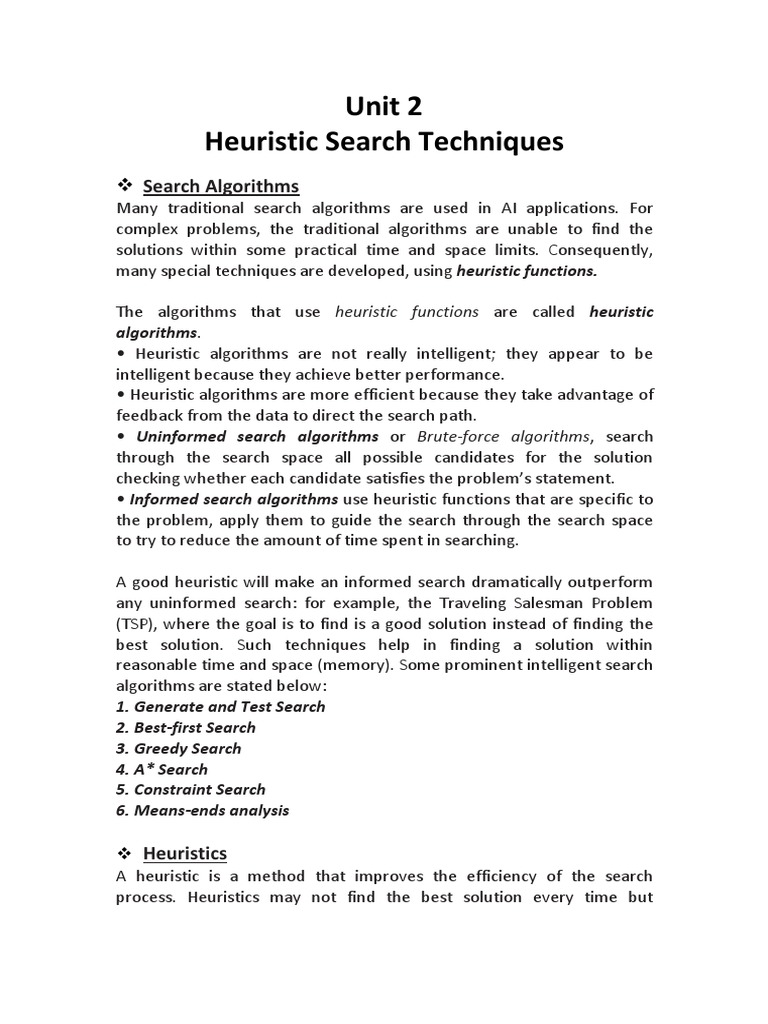 Unit 2 AI | PDF | Mathematical Optimization | Computer Science