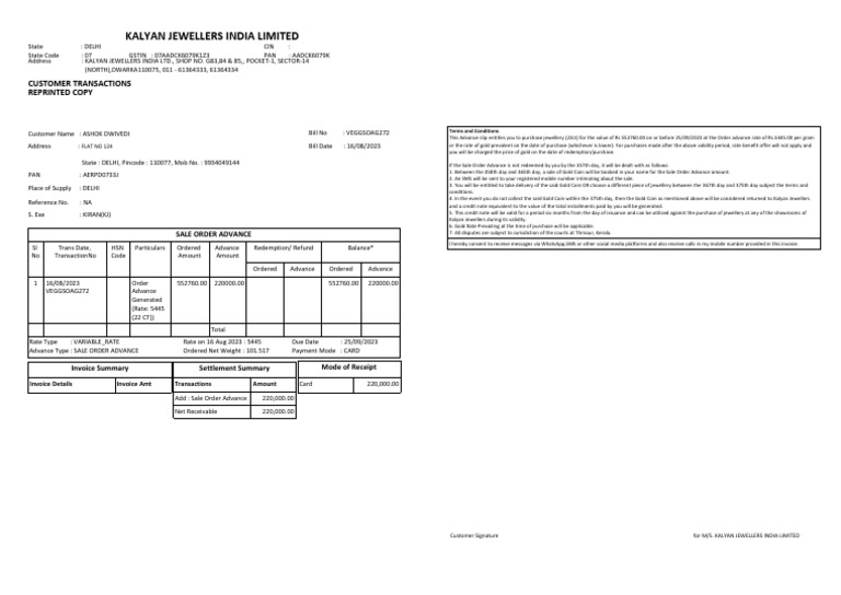 ASHOK Adv | PDF | Invoice | Receipt