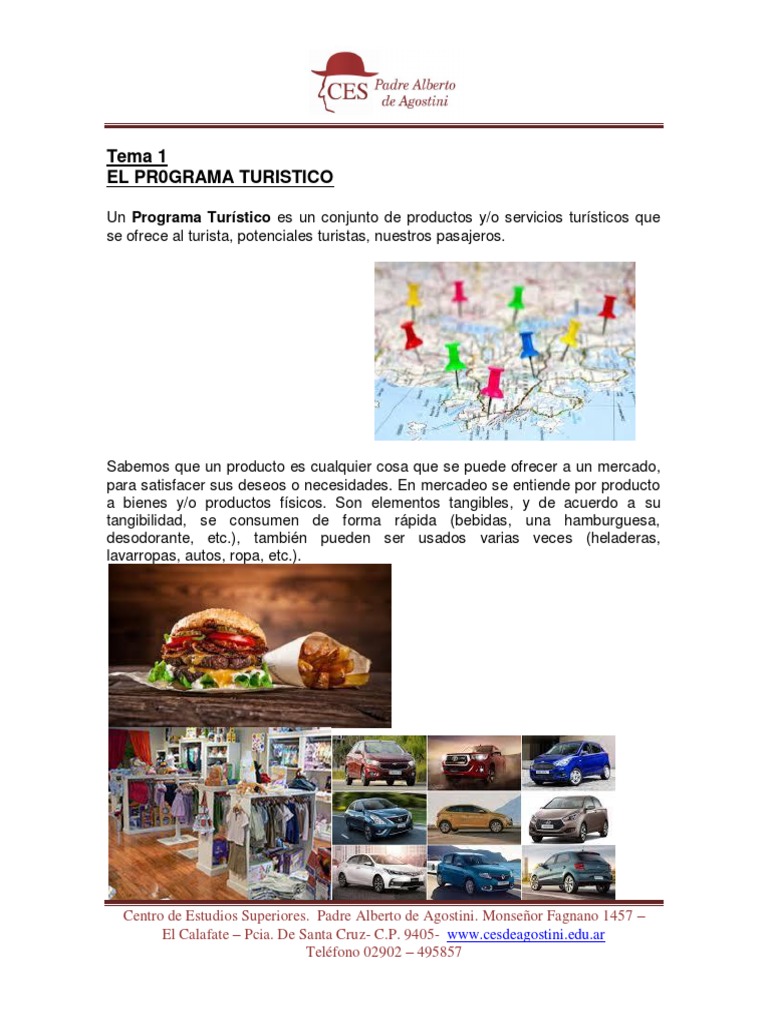1 - Tema 1 - El Programa Turístico | PDF | Turismo | Economias