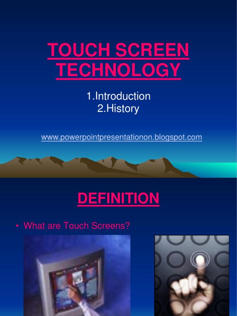 Touch Screen Technology: 2.history | PDF