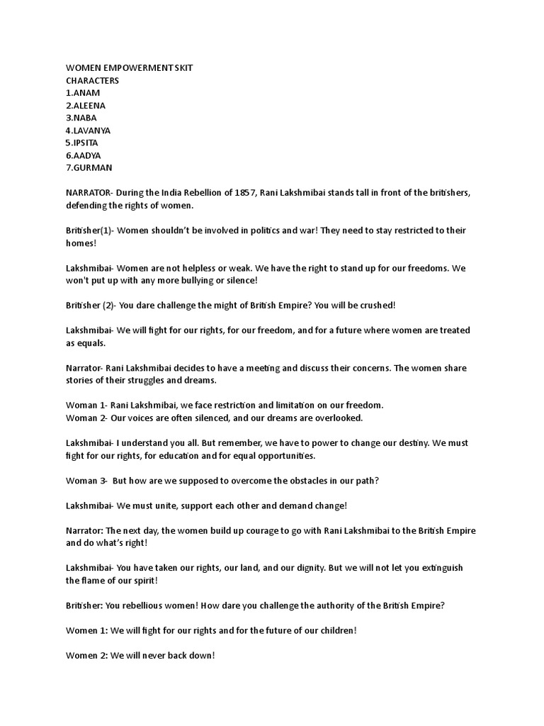 Women Empowerment Skit | PDF