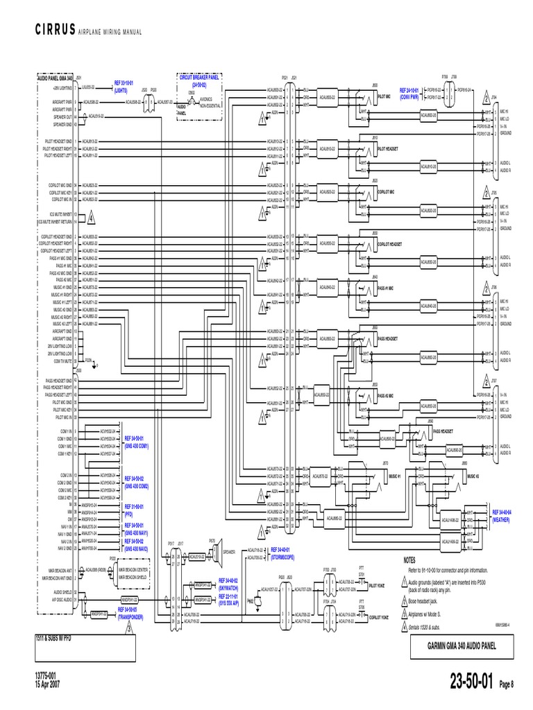 Cirrus: 23-50-01 Garmin Gma 340 Audio Panel | PDF | Aviation | Components