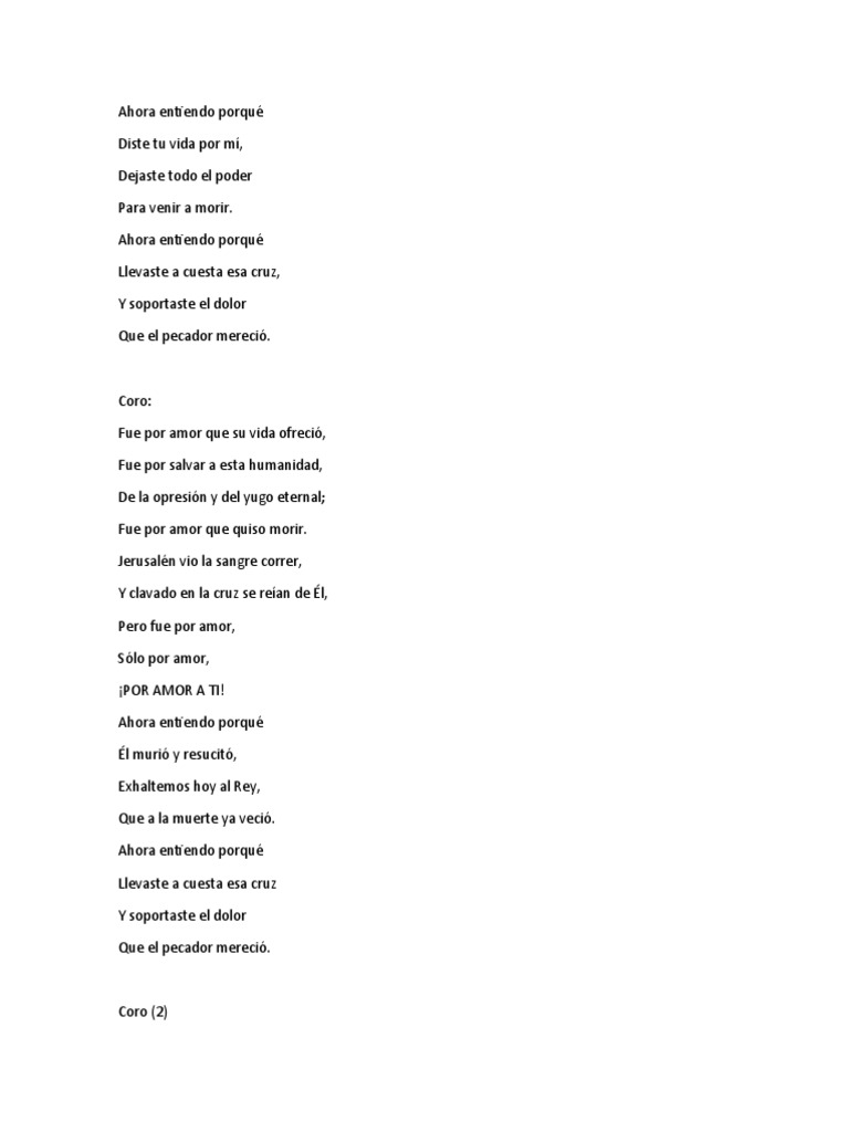 Fue por amor a ti: Letra y significado | PDF