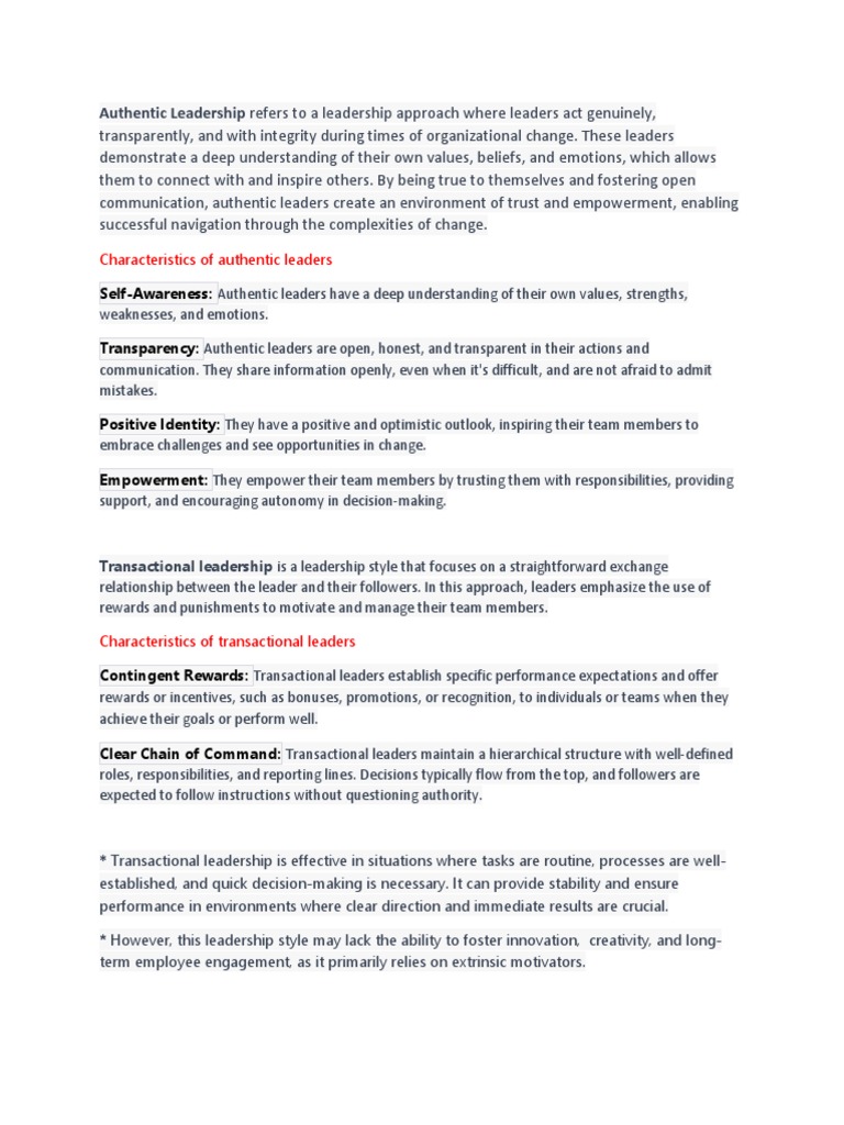 Authentic Leadership | PDF