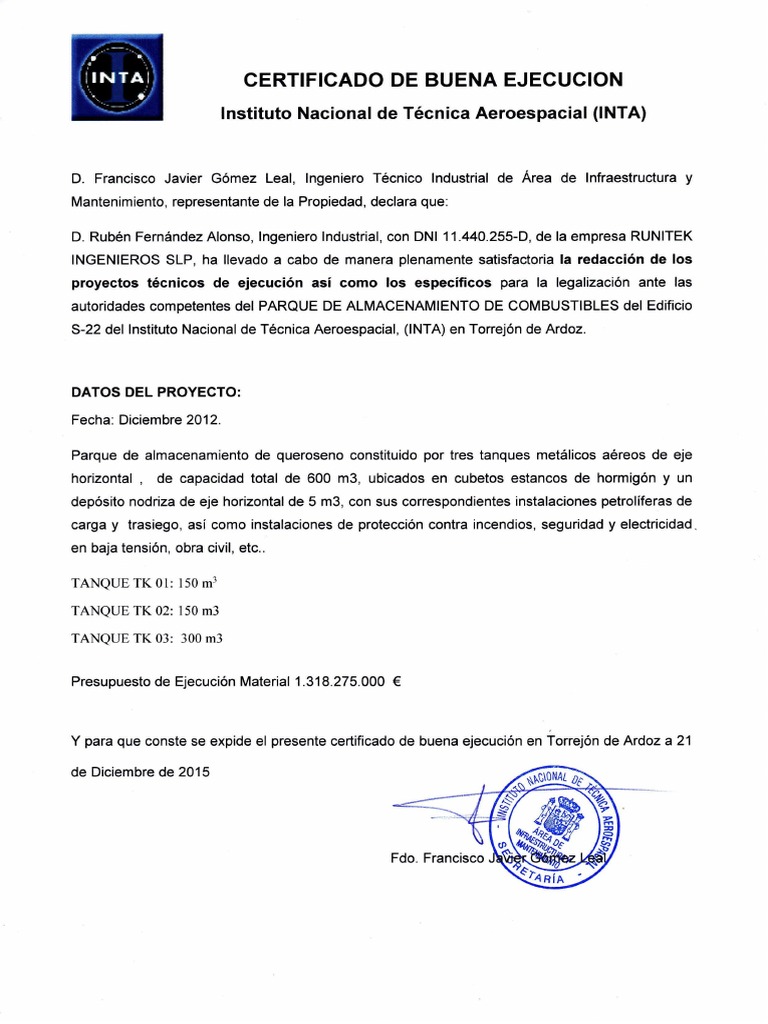 Modelo de Certificado de Buena Ejecucion 4 | PDF