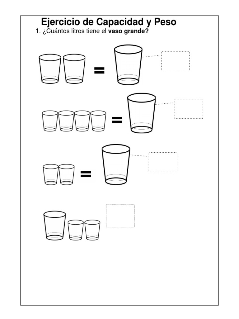 Ejercicios de Litro y Kilo | PDF