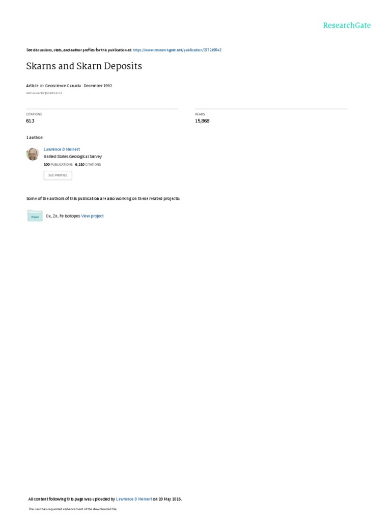 Skarns and Skarn Deposits | PDF | Science & Mathematics