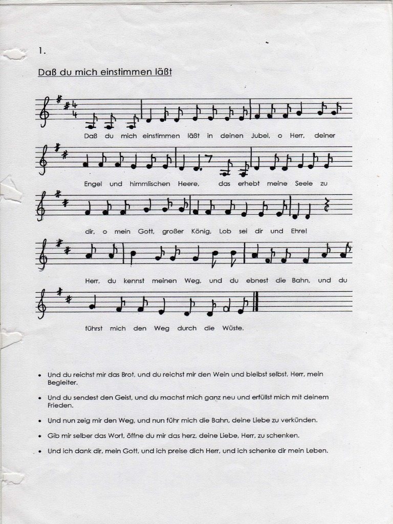 001 Daß Du Mich Einstimmen Lässt | PDF