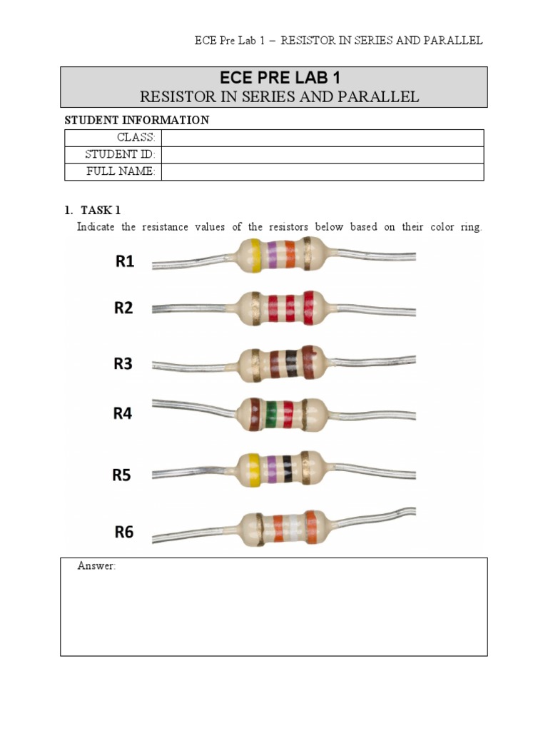 ECE Resistor Lab Guide | PDF | Science & Mathematics