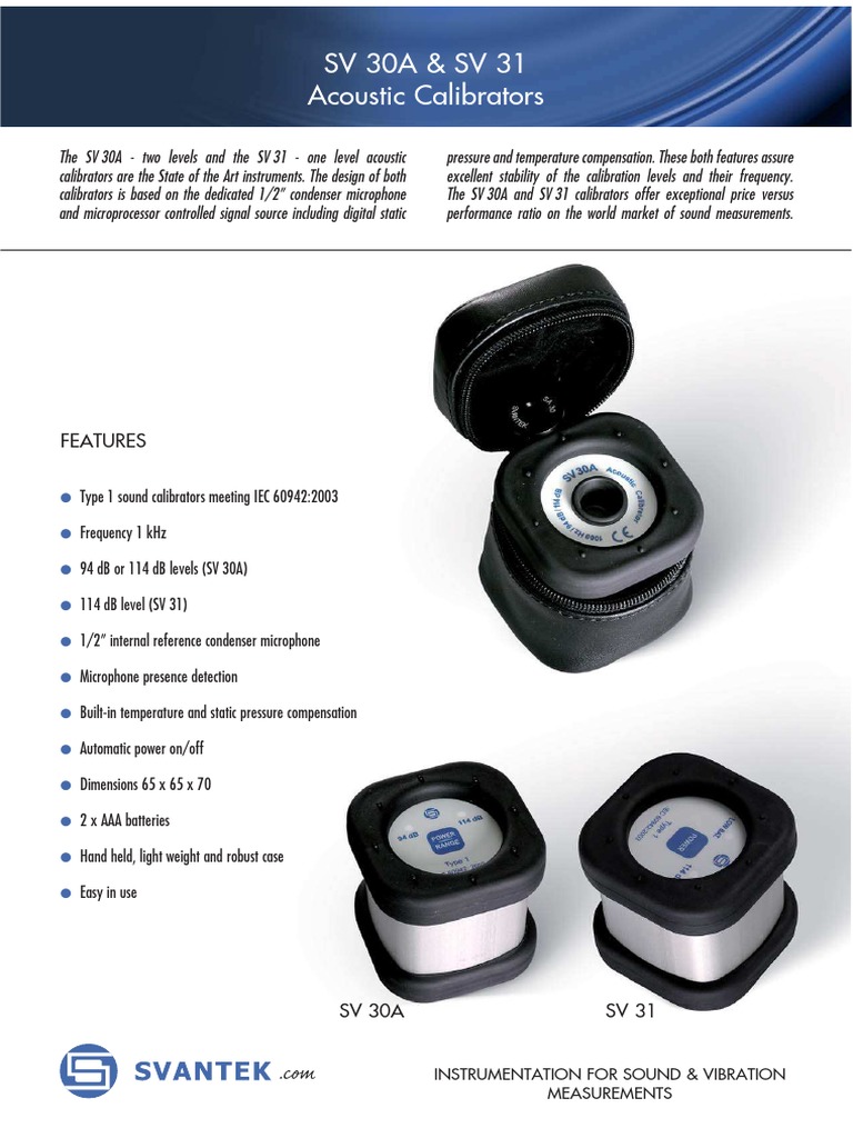 Sv30a SV31 | PDF | Microphone | Decibel
