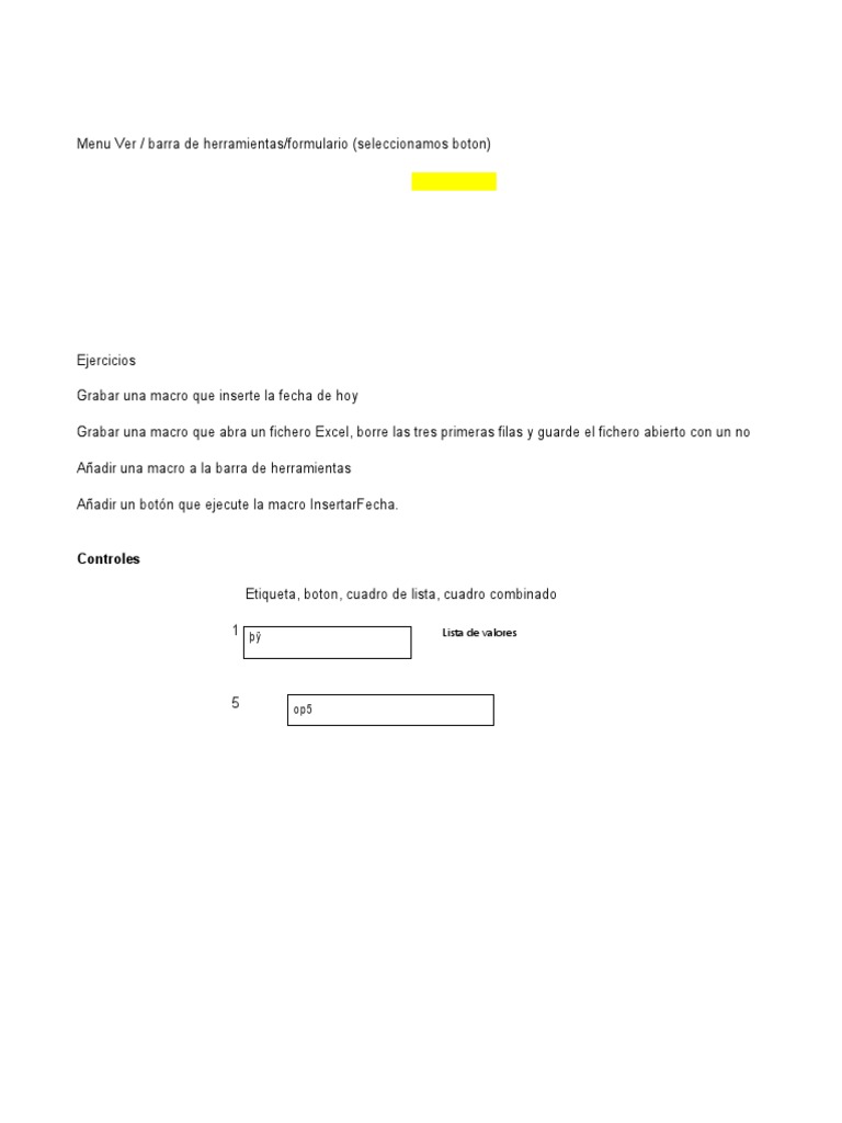 Botones y Macros en Excel | PDF