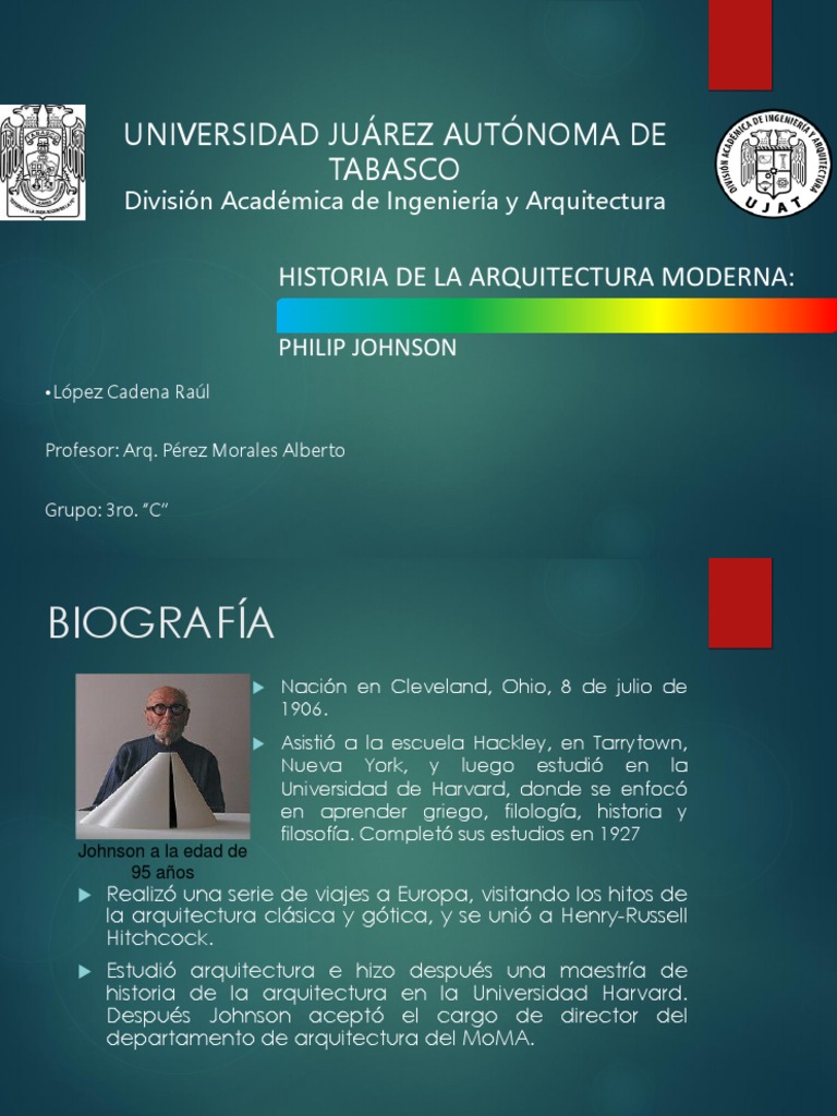 Presentación de Philip Johnson | PDF